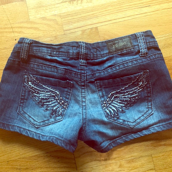 Shorts | Adorable And Flashy Dark Jean Shorts Like New | Poshmark